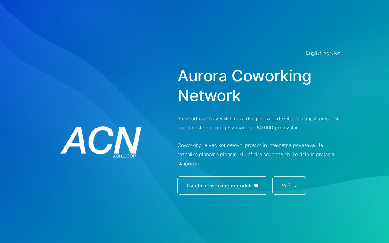 ACN Aurora Coworking Network Združenje Coworkingov Aurora